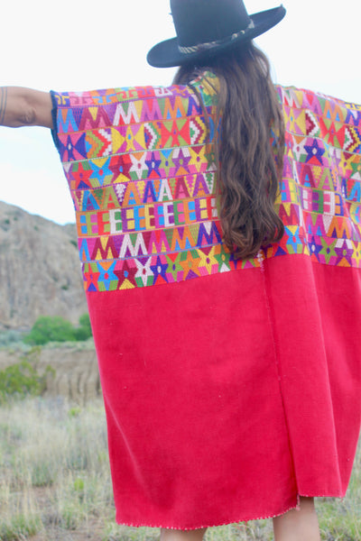 Rare Vintage and Vibrant Hand Embroidered Stunning Huipil Larger ...