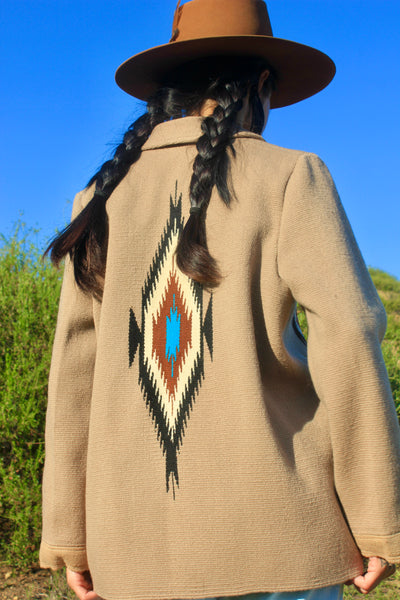 Rare Vintage 1940s Hand Woven Wool Chimayo Jacket – Honeywood