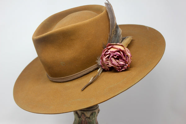 Ready To Ship Handmade Lone Hawk Hat 7 1/4 – Honeywood