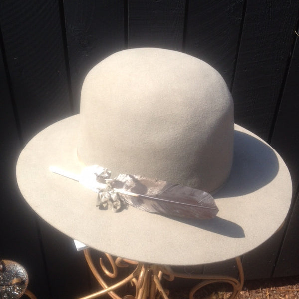 "The Grey Hawk" Vintage Stetson Custom Shaped One of a Kind – Honeywood