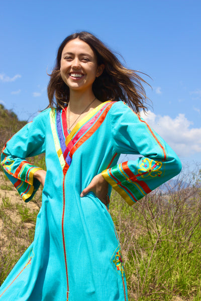 "Josefa Dress " 1970s Iconic Mexican Designer Ribbon Dress – Honeywood