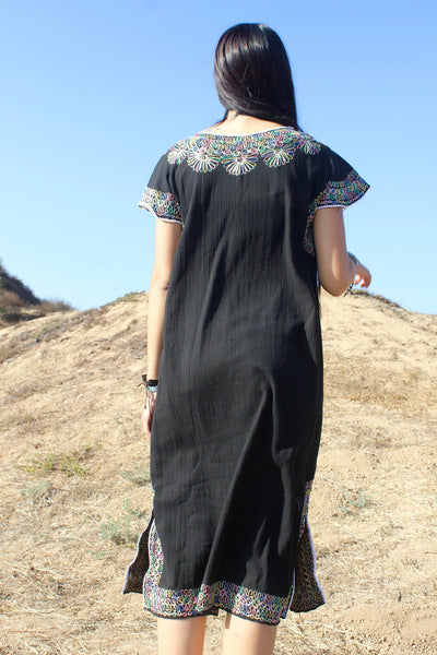 "Rainbow Chainstitch" Vintage Turkish Embroidered Tunic – Honeywood