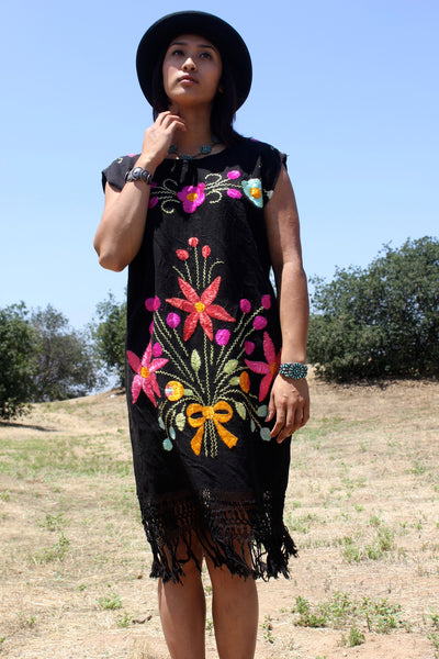 GORGEOUS Hand Embroidered Textile Dress Hand Embroidered Silk Thread ...